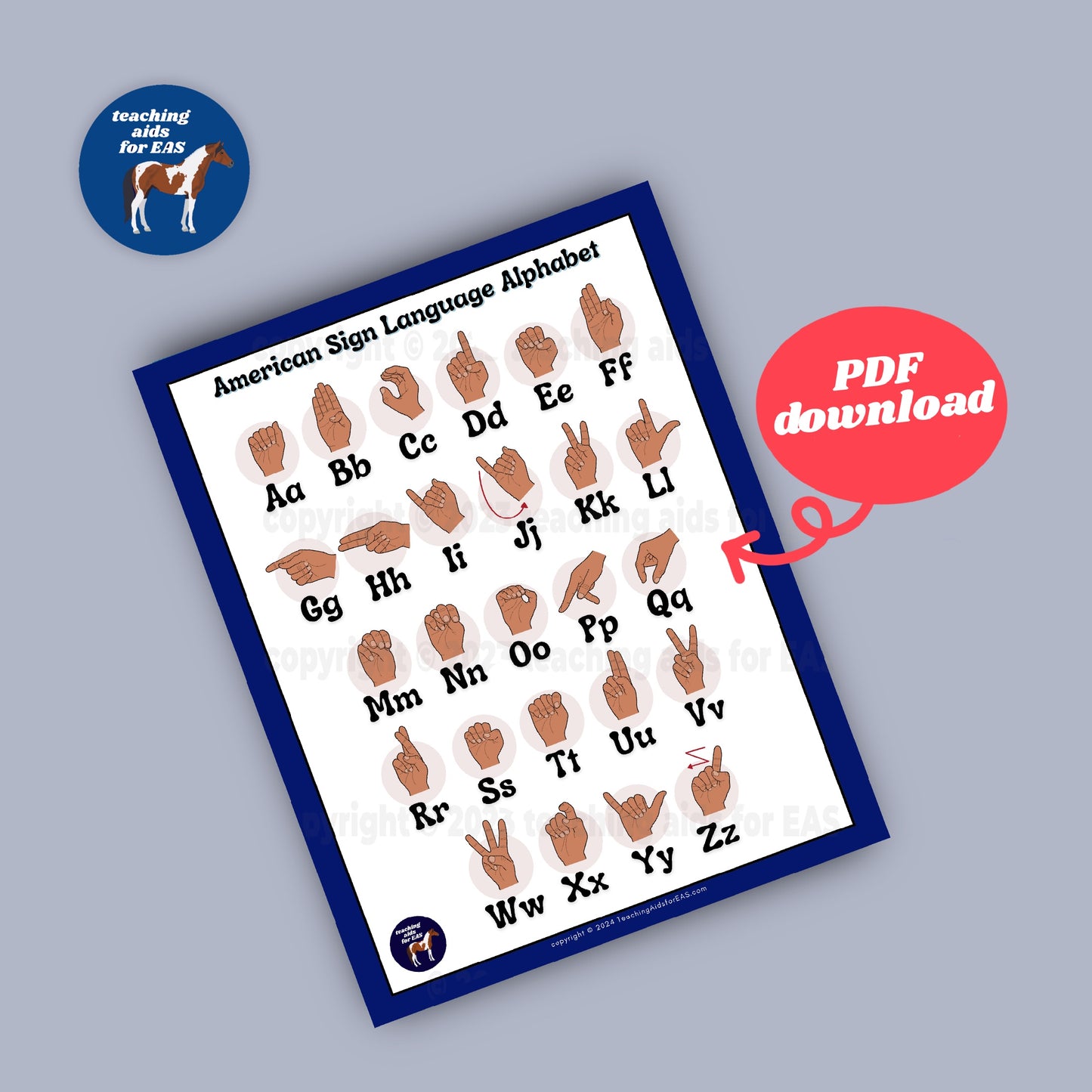 alphabet poster - PDF download – Teaching Aids for EAS