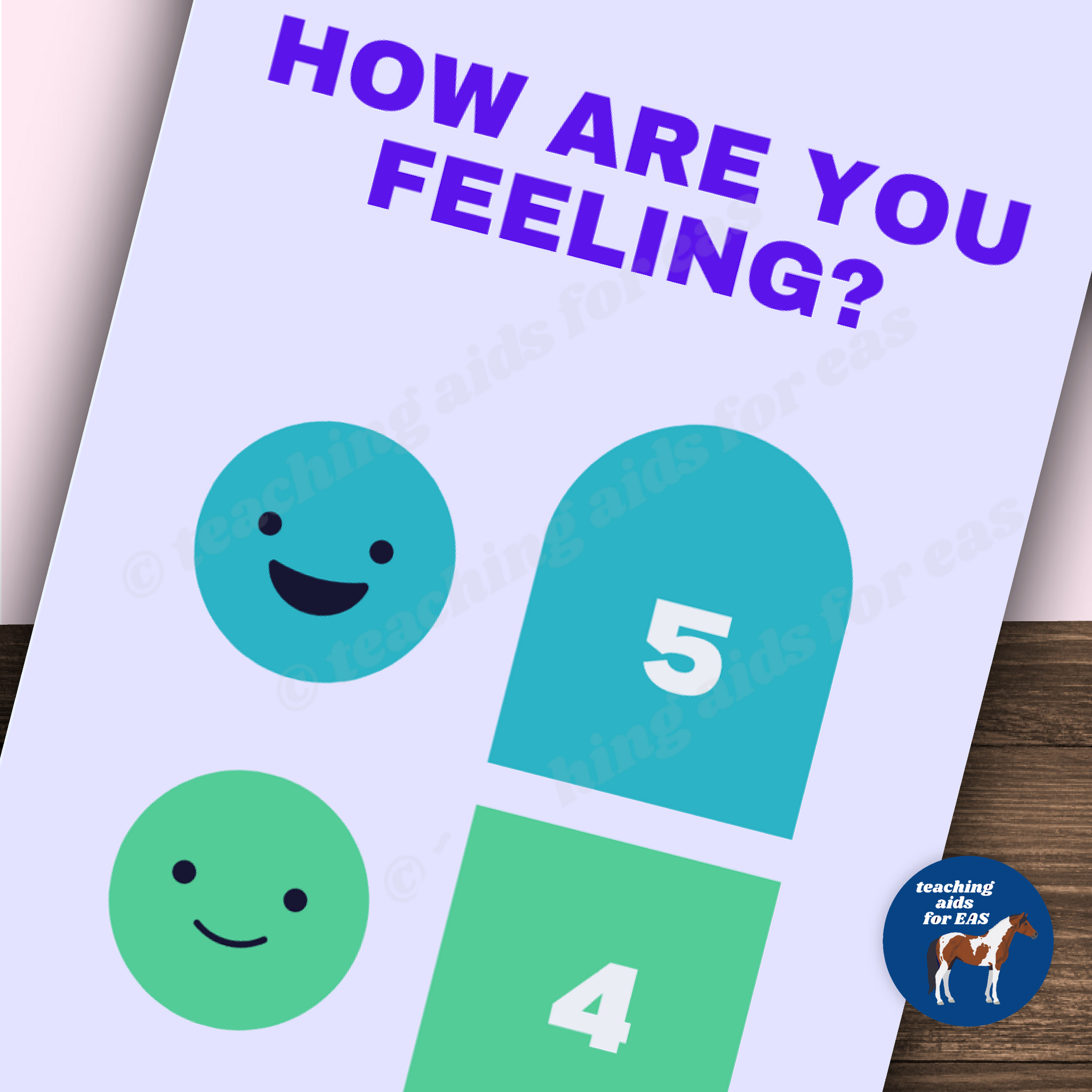 feelings thermometer communication card – Teaching Aids for EAS