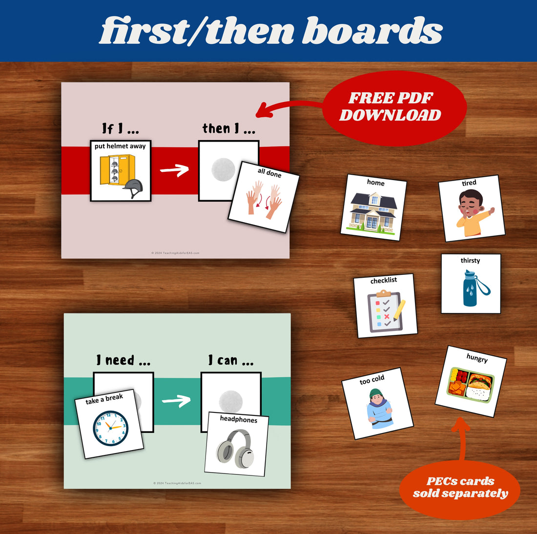 first/then boards - FREE pdf download – Teaching Aids for EAS