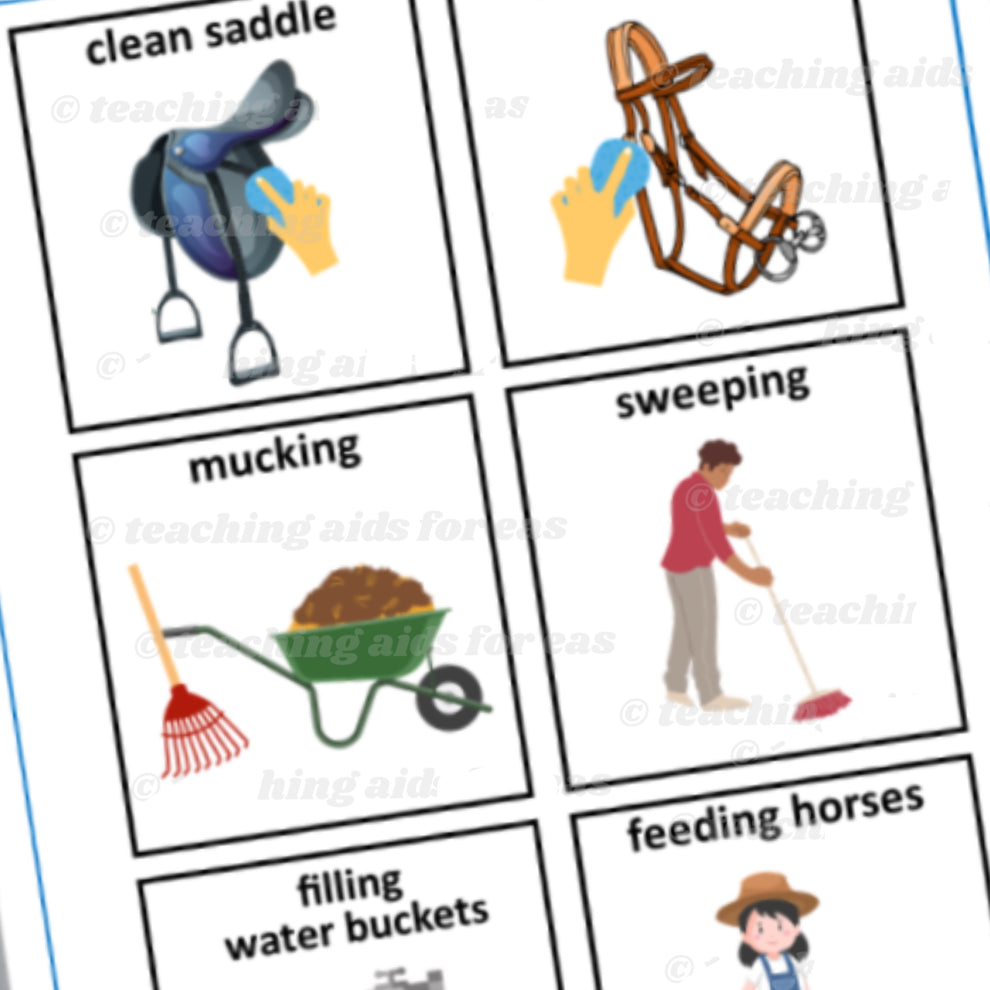 PECS Cards for Therapeutic/Adaptive Riding and Equine-Assisted Learning ...