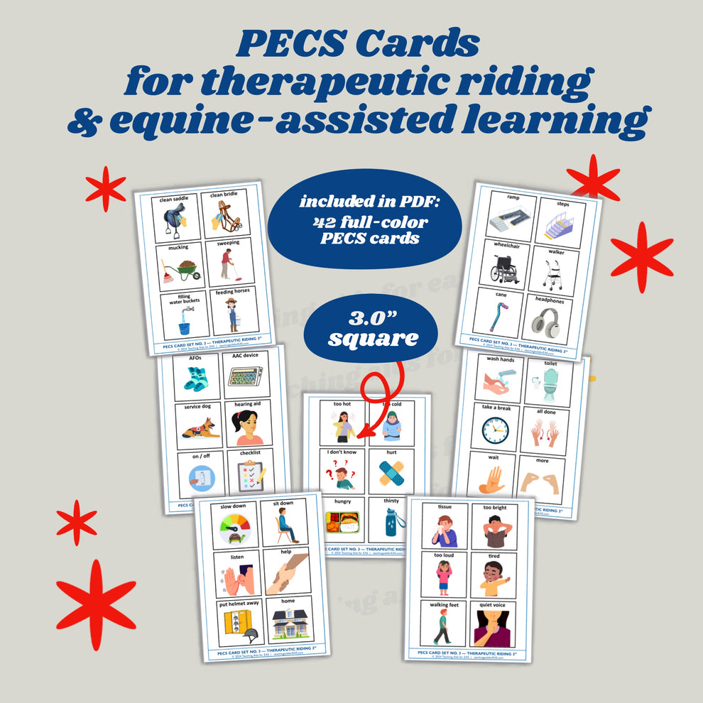 PECS Cards for Therapeutic/Adaptive Riding and Equine-Assisted Learning ...