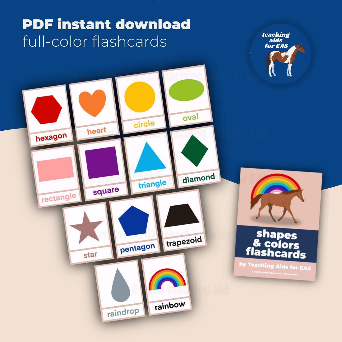 Shapes & Colors Flashcards for Therapeutic/Adaptive Riding – Teaching ...