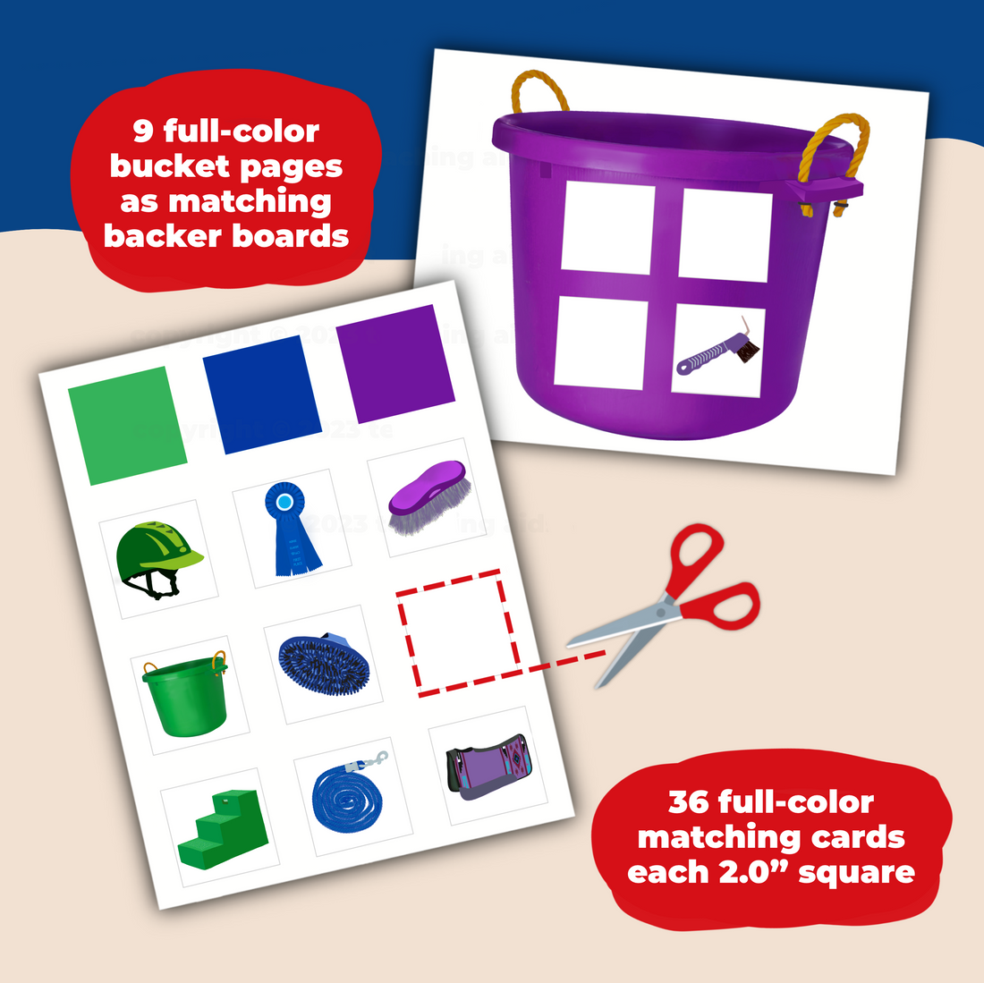 Color Sorting Game for Therapeutic/Adaptive Riding – Teaching Aids for EAS